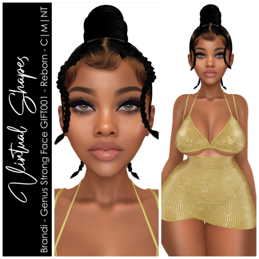 Second Life Marketplace - VIRTUAL SHAPES - Brandi Shape - Genus Strong Face GIFT001